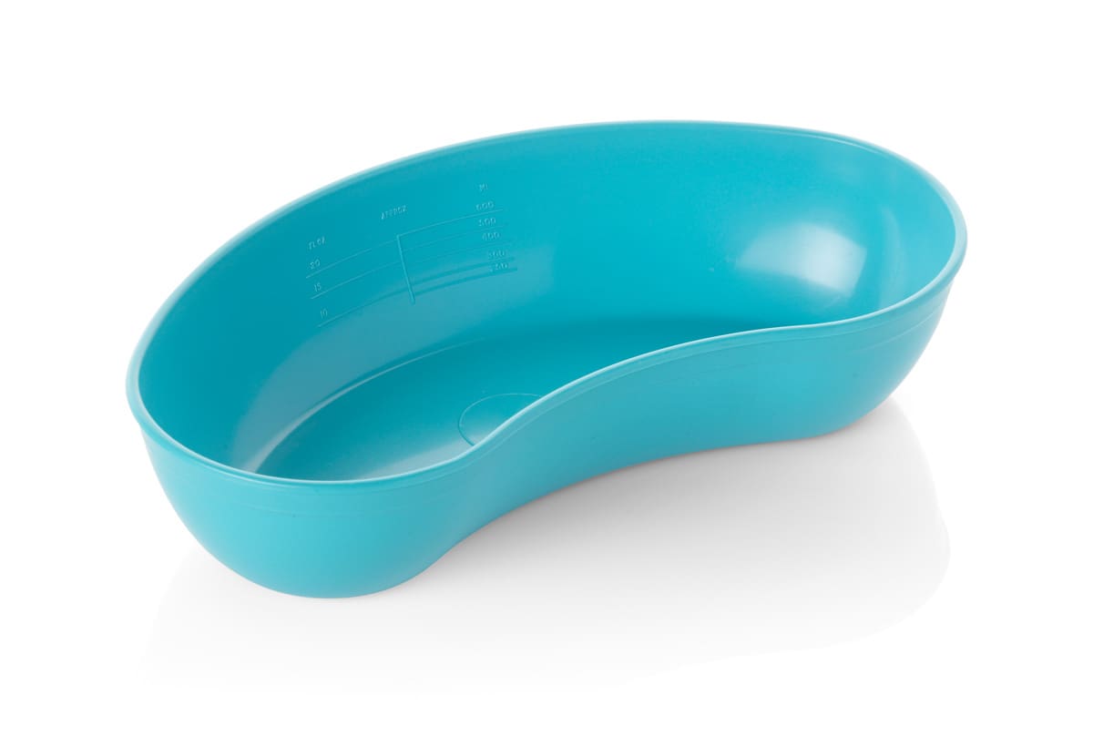 Kidney dish, graduated, capri colour KDC250 - Warwick SASCo Ltd.